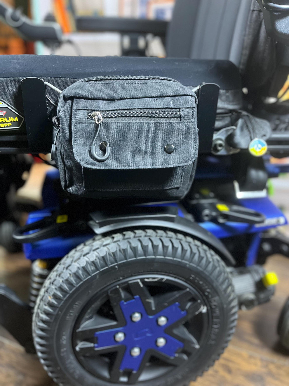 Canvas Saddle Bag With Brackets Designed for Quantum Power Wheelchair ...
